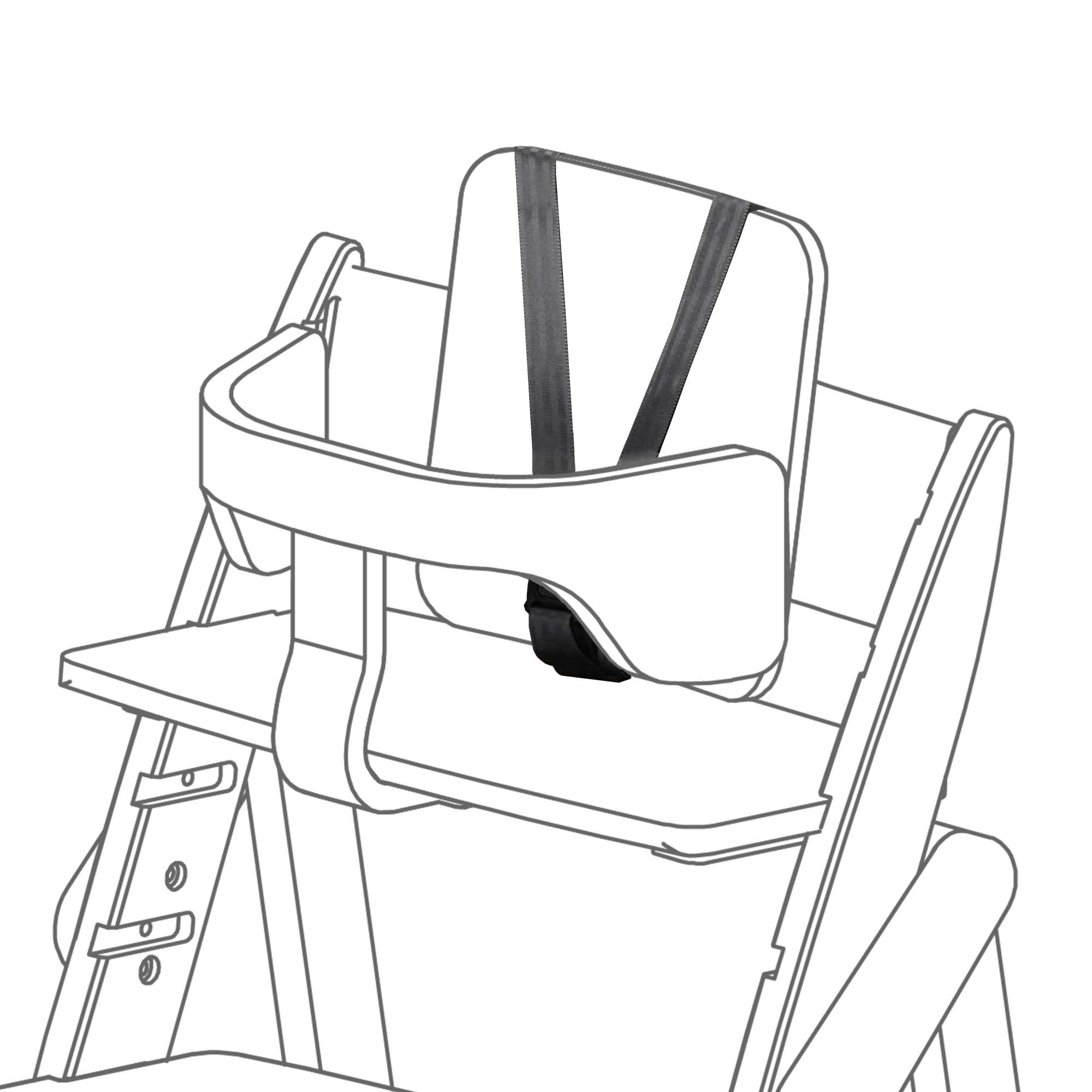 Растущий стульчик Moji by ABC-Design Yippy ВСЁ ВКЛЮЧЕНО cloud, текстиль ...